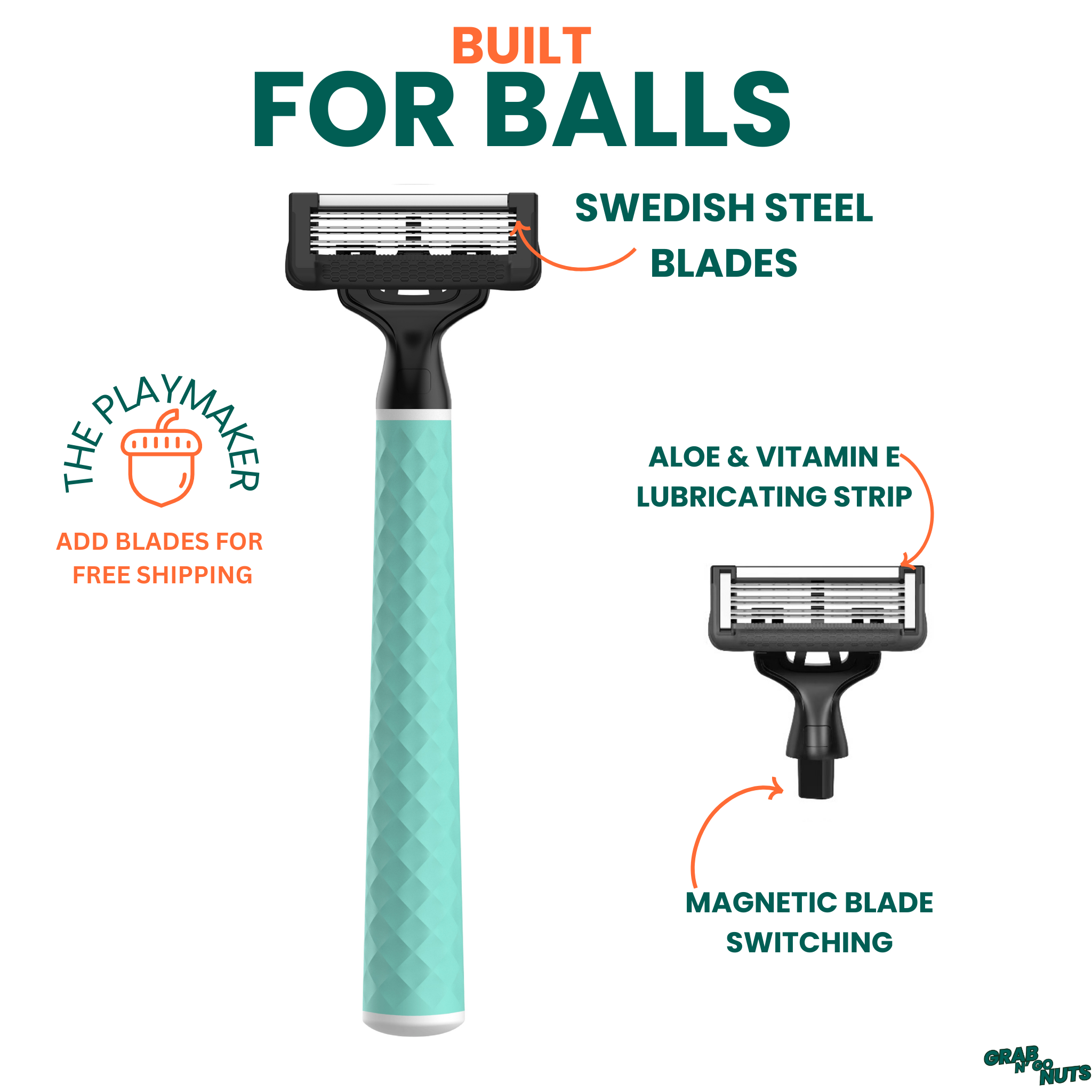 The First Razor Built for Balls – Grab N' Go Nuts